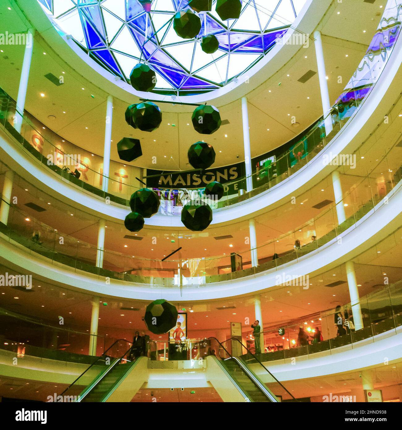 Paris, France, Inside French Centre Commercial, Modern Shopping Center ...