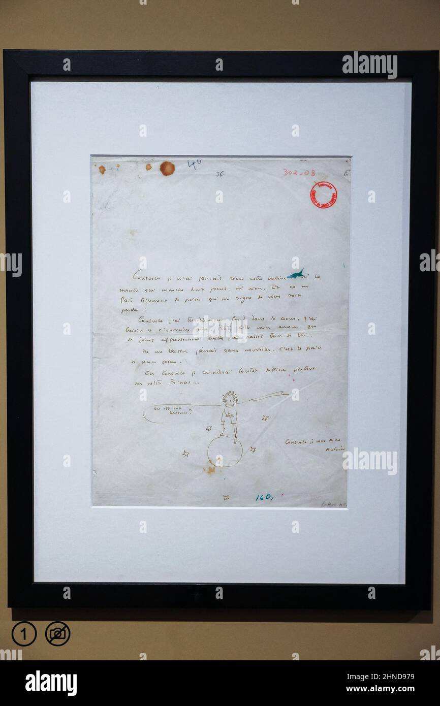 Presentation of the original manuscript of The Little Prince ( Le Petit ...