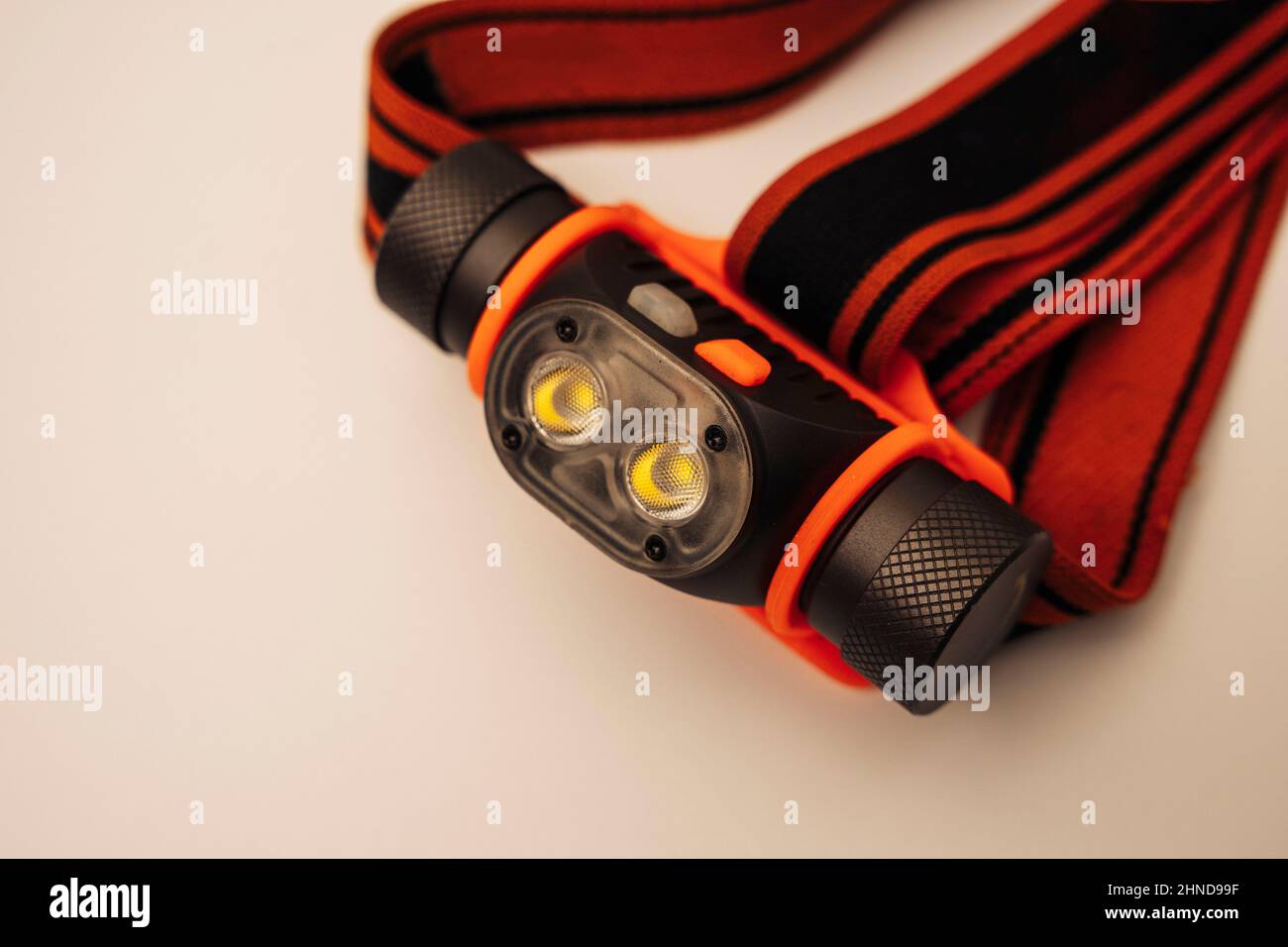 modern LED powerful rechargeable headlamp with adjustable strap Stock ...