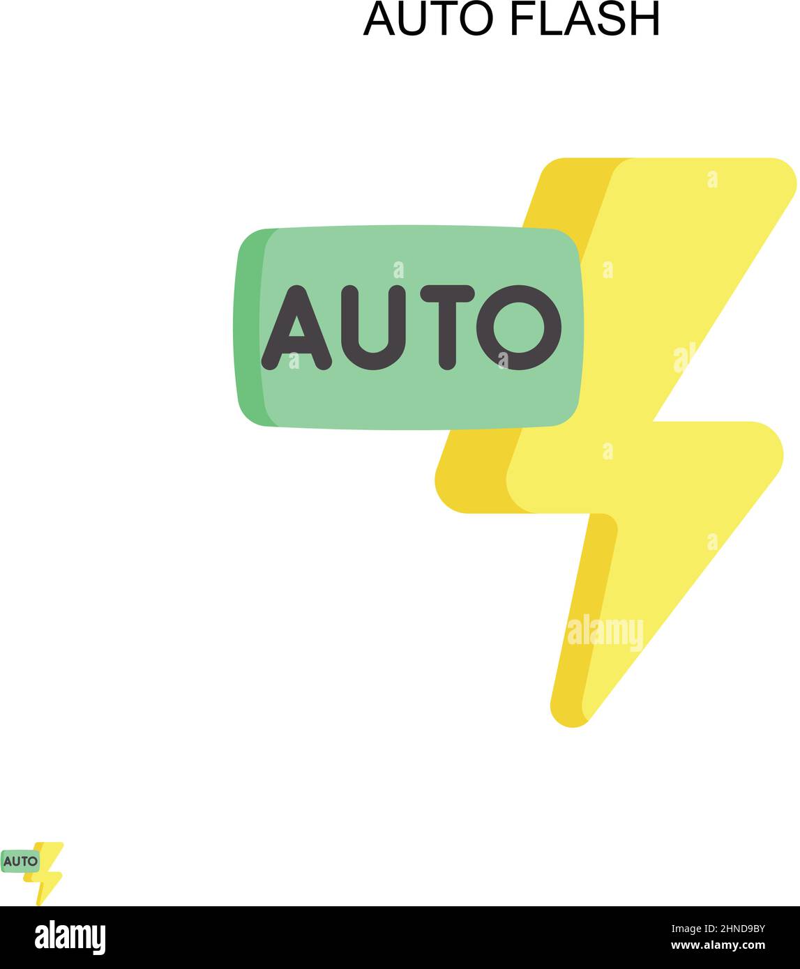 Auto flash Simple vector icon. Illustration symbol design template for ...