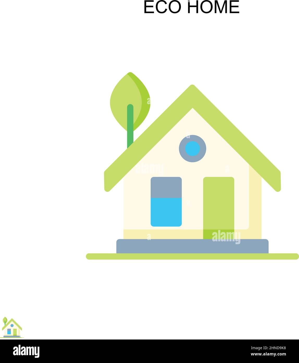 Eco home Simple vector icon. Illustration symbol design template for ...