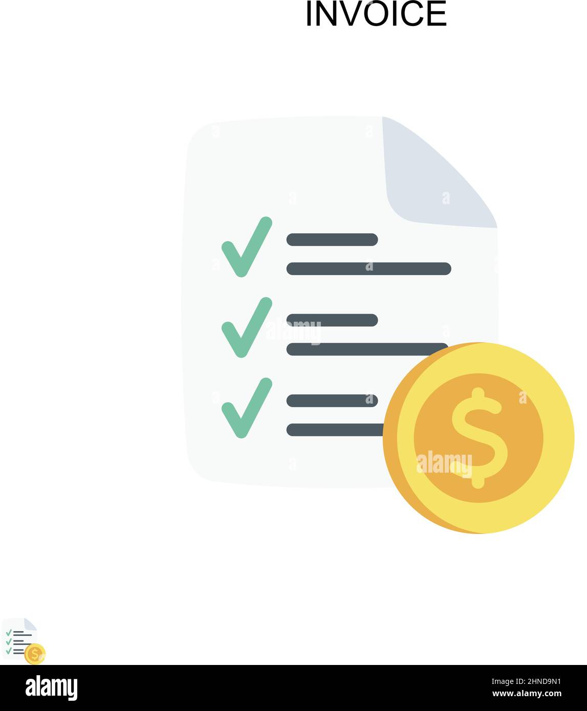 Invoice Simple vector icon. Illustration symbol design template for web ...