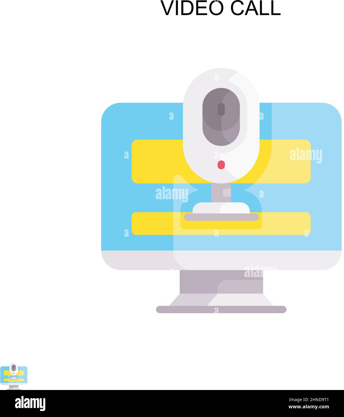 Video call Simple vector icon. Illustration symbol design template for ...