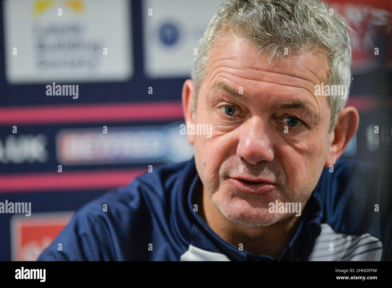Leeds, England - 12 February 2022 - Warrington Wolves Head Coach Daryl ...