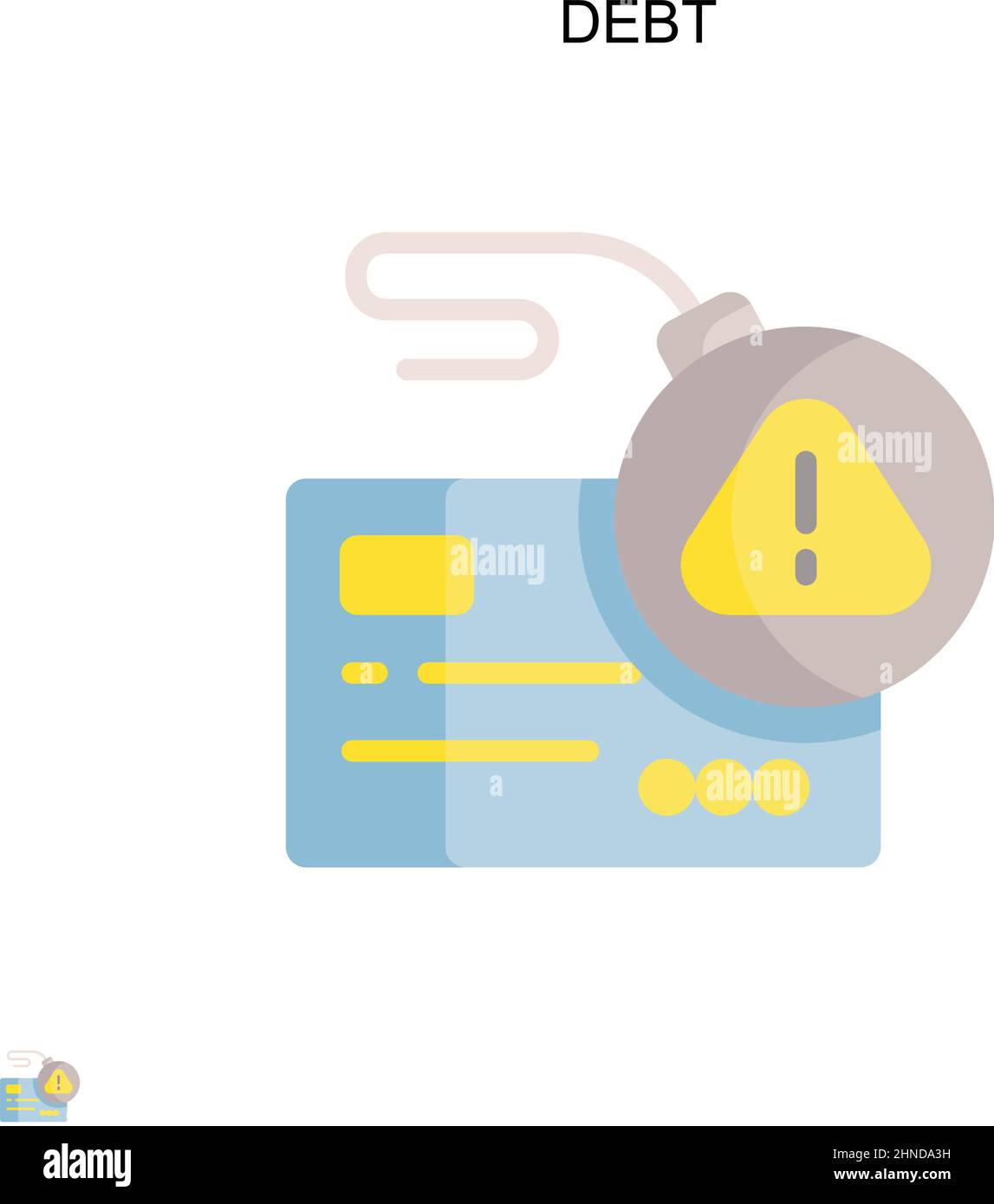 Debt Simple vector icon. Illustration symbol design template for web ...