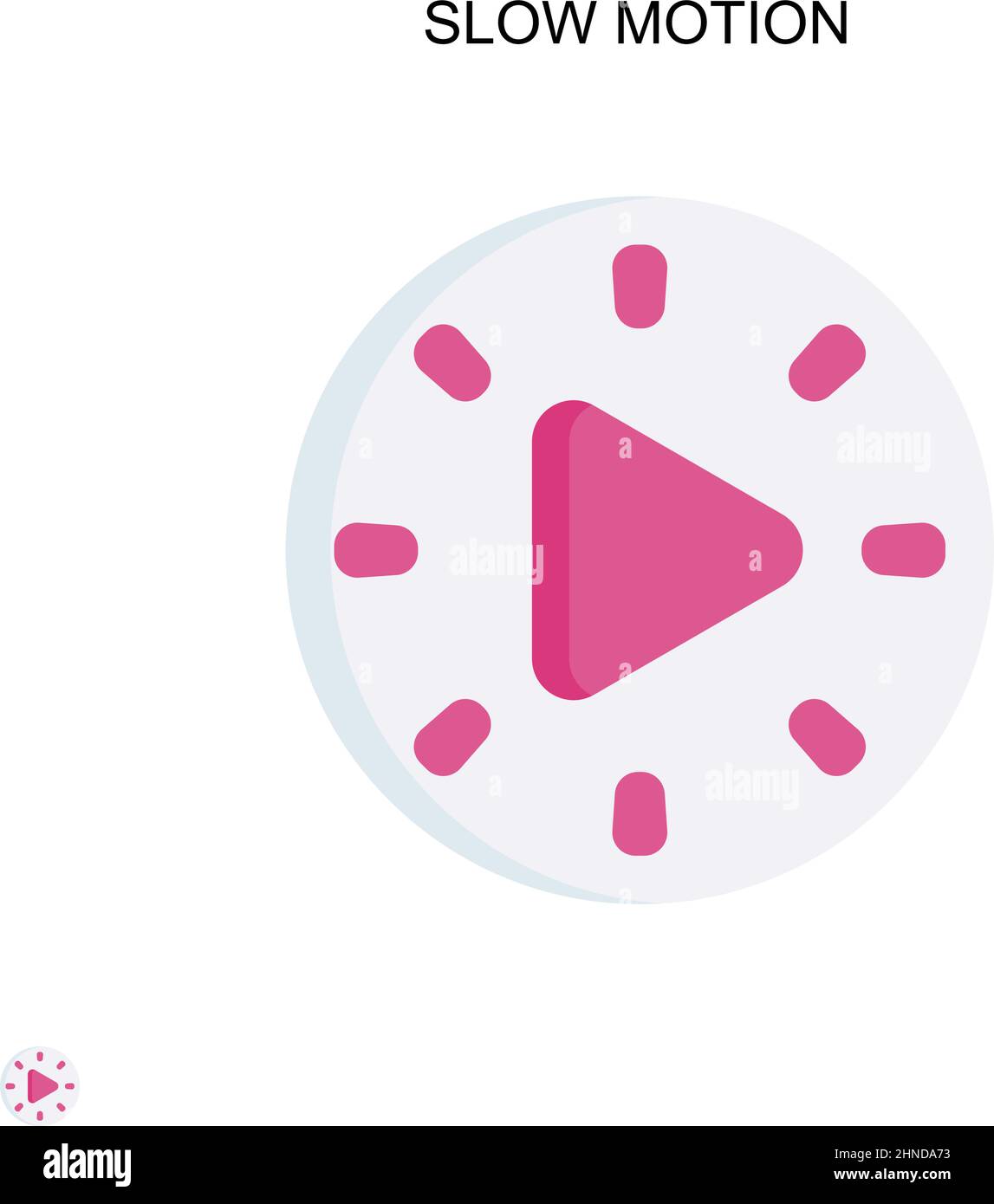 Slow motion Simple vector icon. Illustration symbol design template for ...