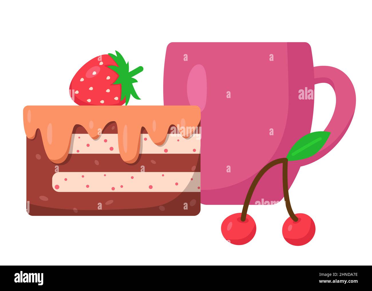 Coffee break in cozy Stock Vector Images - Alamy