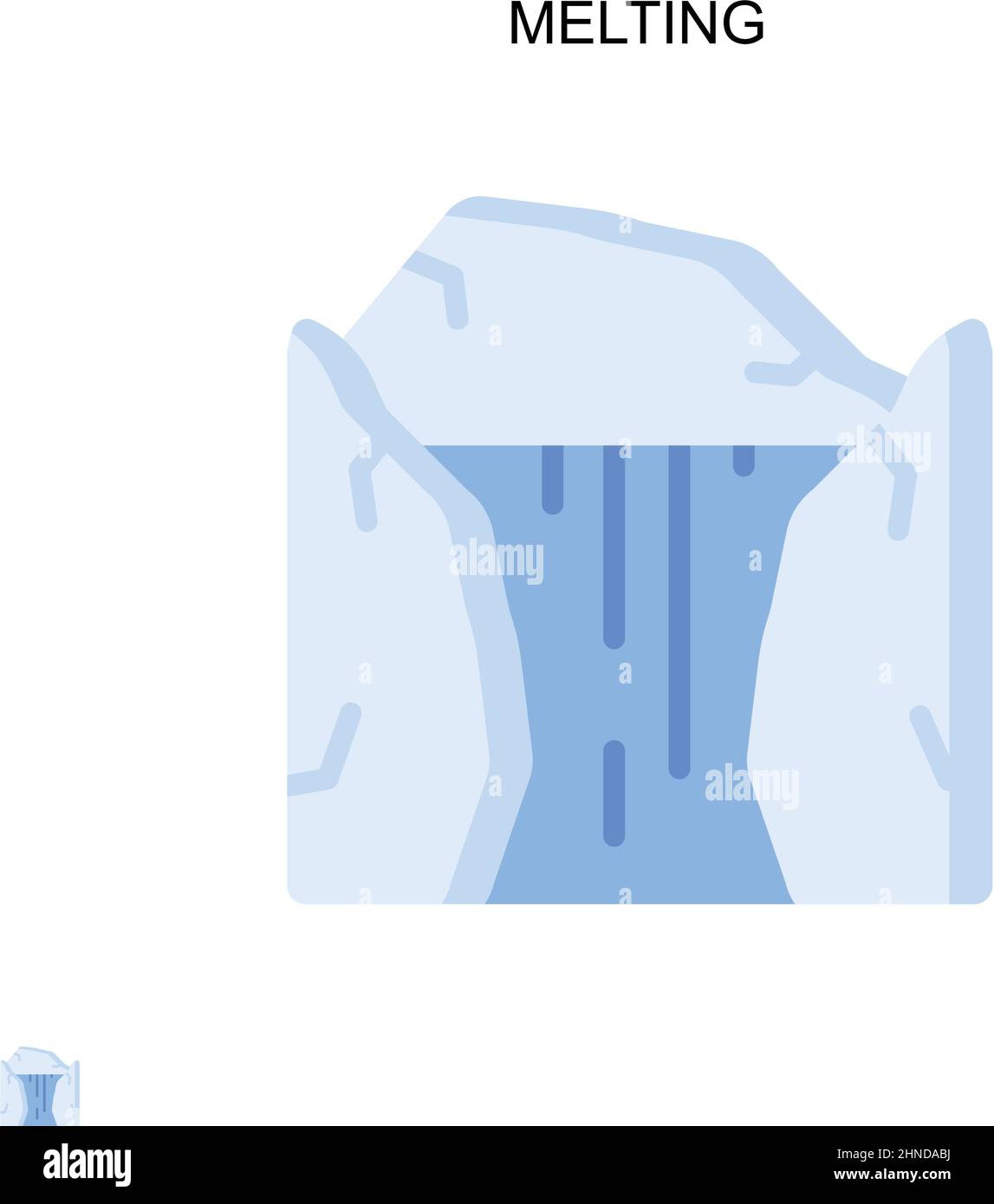 Melting Simple vector icon. Illustration symbol design template for web ...