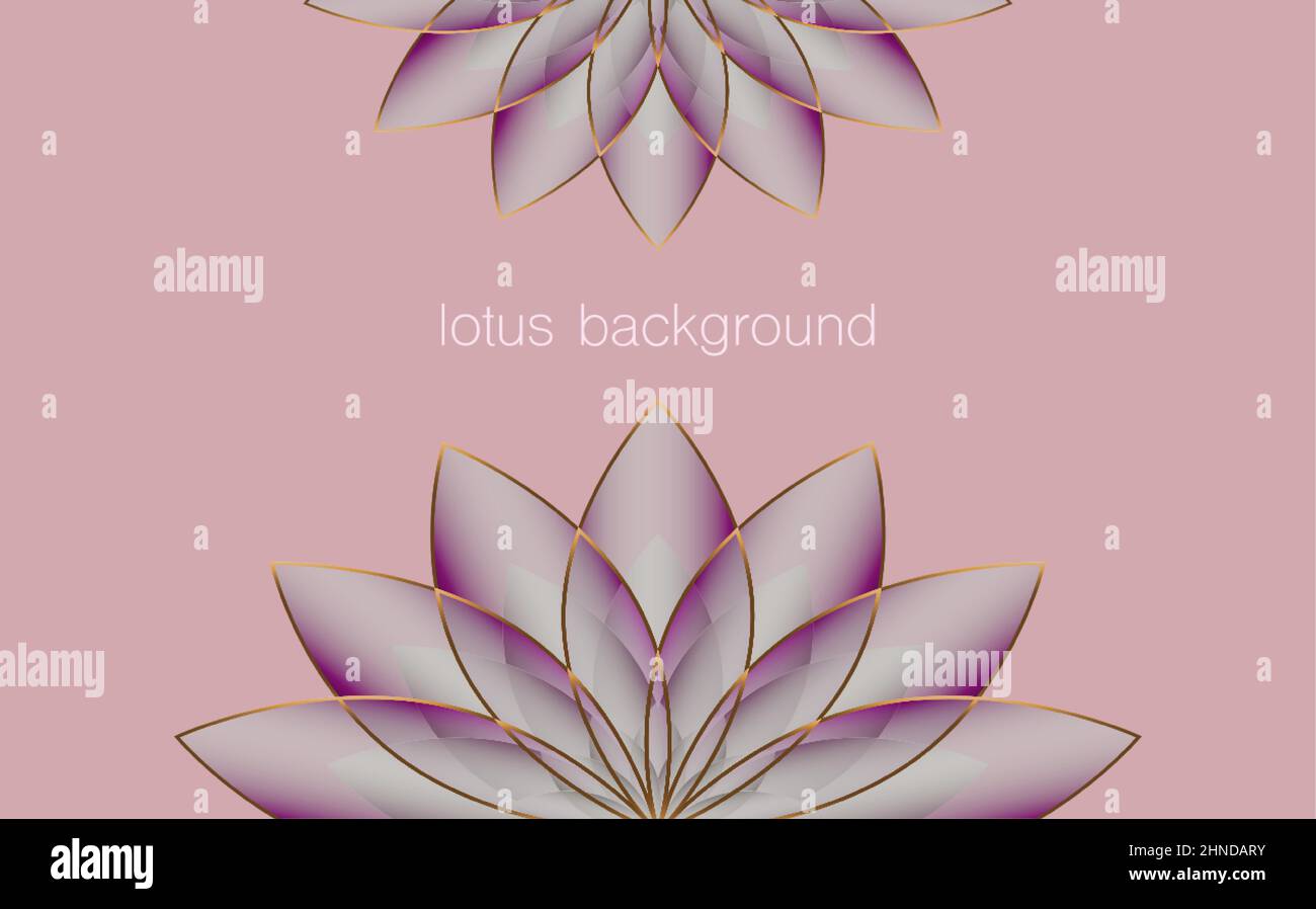 Lotus Banner Template, Purple Flower of Life. Sacred Geometry. Symbol ...