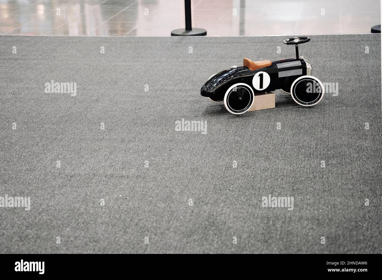 children's racing car with a steering wheel for riding small children ...