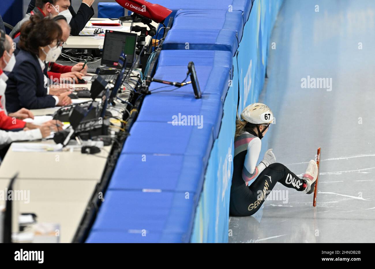 Peking, China. 16th Feb, 2022. Short track: Olympics, 1500 m, women ...