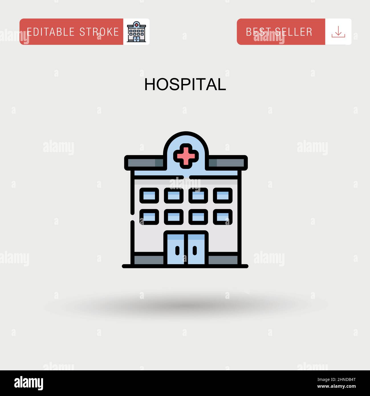 Hospital Simple vector icon Stock Vector Image & Art - Alamy