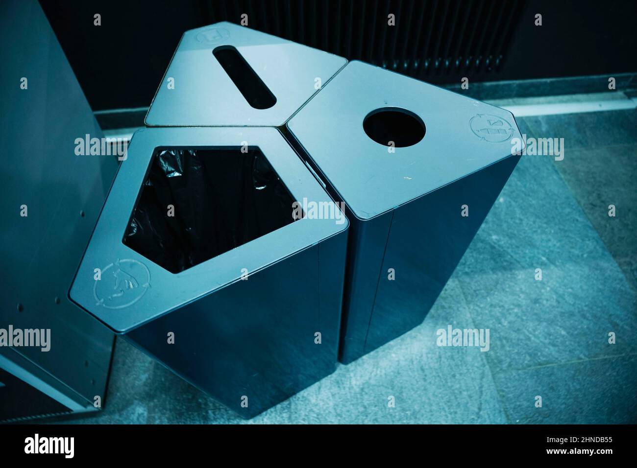 a trash can in a shopping mall or office for separate garbage ...