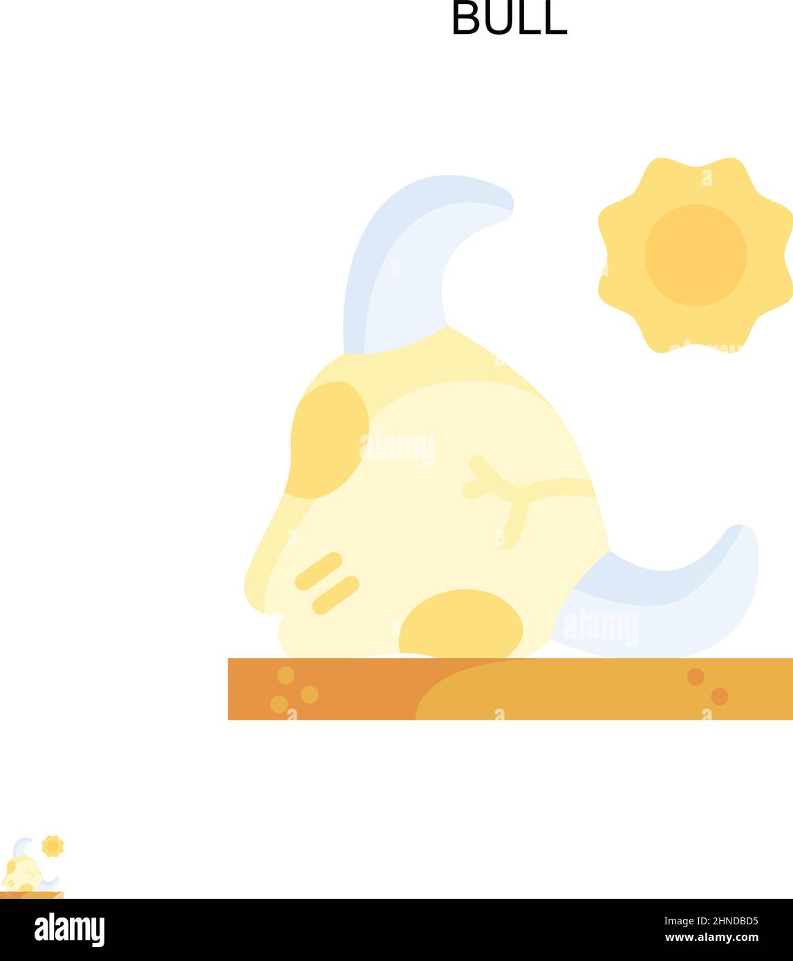 Bull Simple vector icon. Illustration symbol design template for web ...