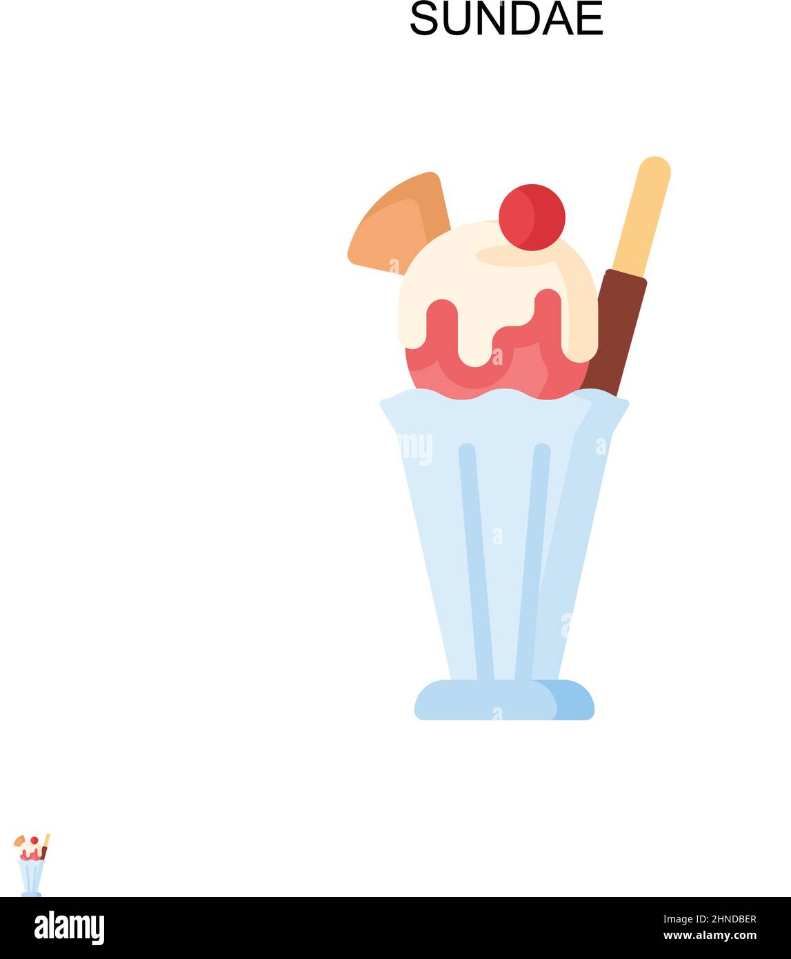 Sundae icon hi-res stock photography and images - Alamy