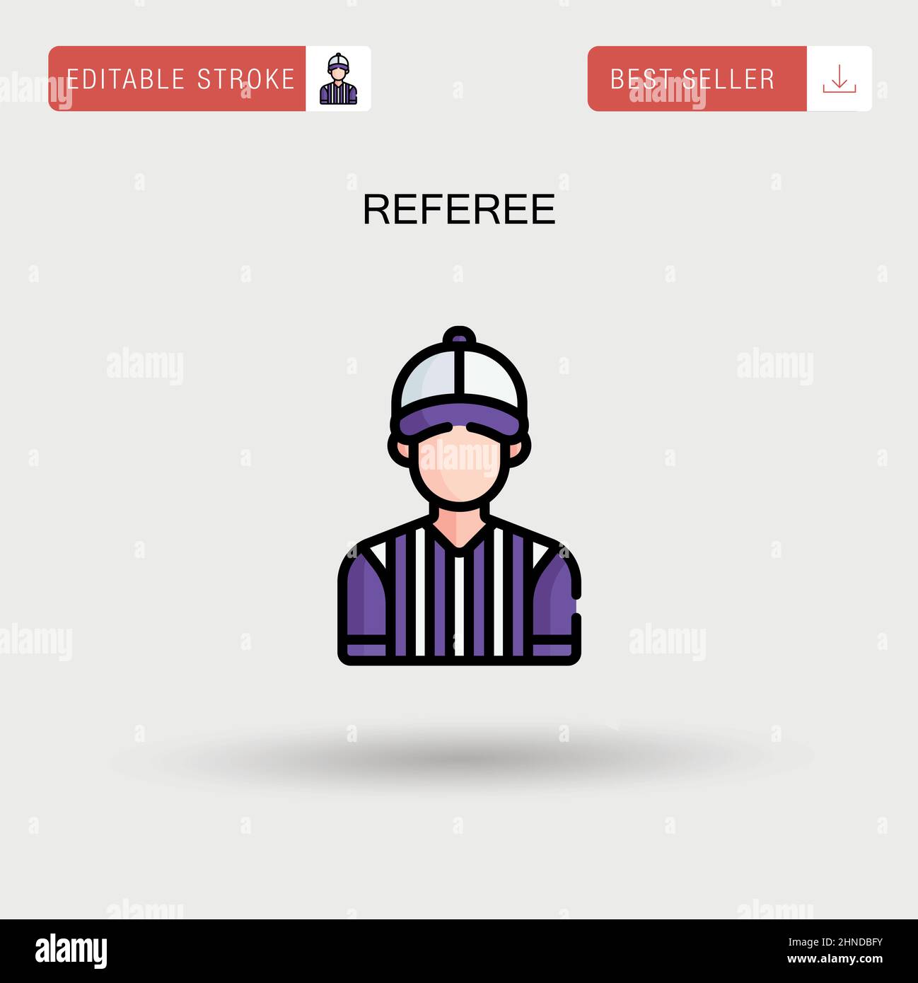 Referee Simple vector icon Stock Vector Image & Art - Alamy