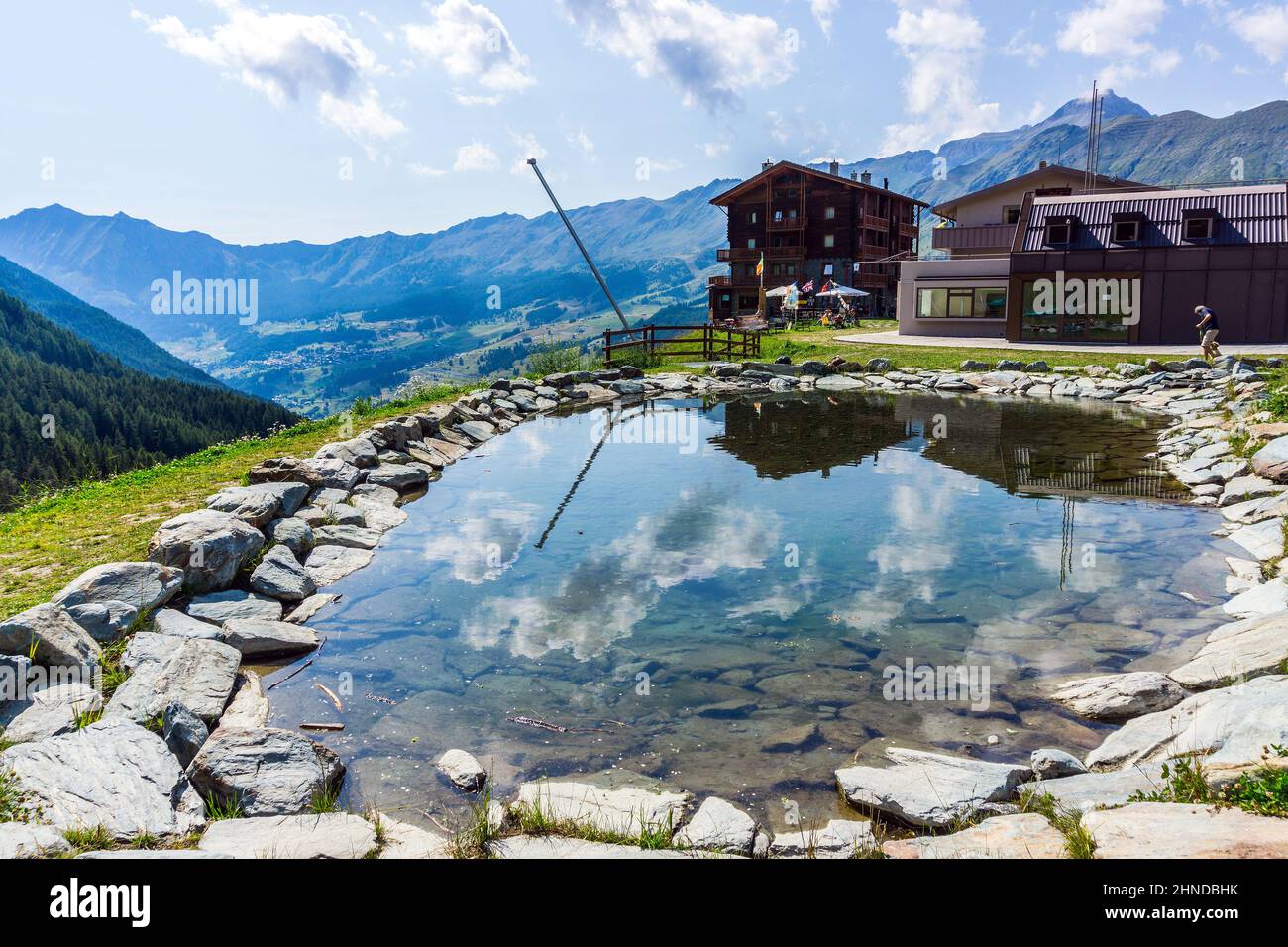 Italy, Aosta Valley, Champoluc, Crest mountain Stock Photo - Alamy