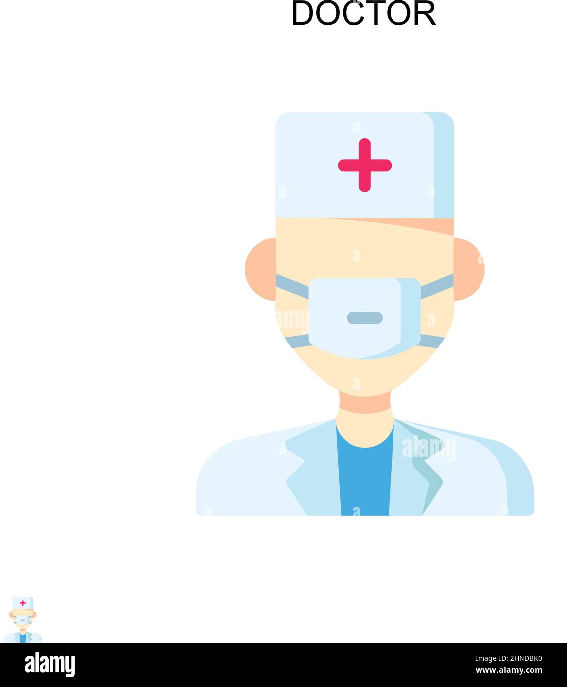 Doctor Simple vector icon. Illustration symbol design template for web ...