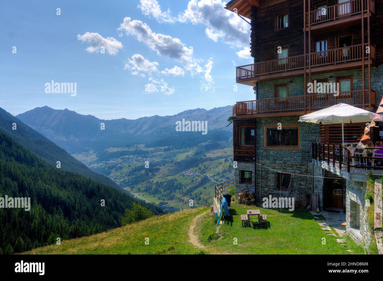 Italy, Aosta Valley, Champoluc, Crest mountain Stock Photo - Alamy