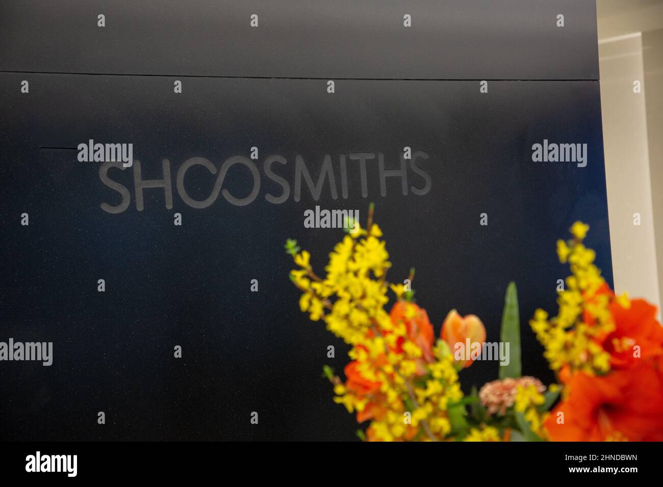 Shoosmiths Law Firm in London, inside reception Stock Photo - Alamy