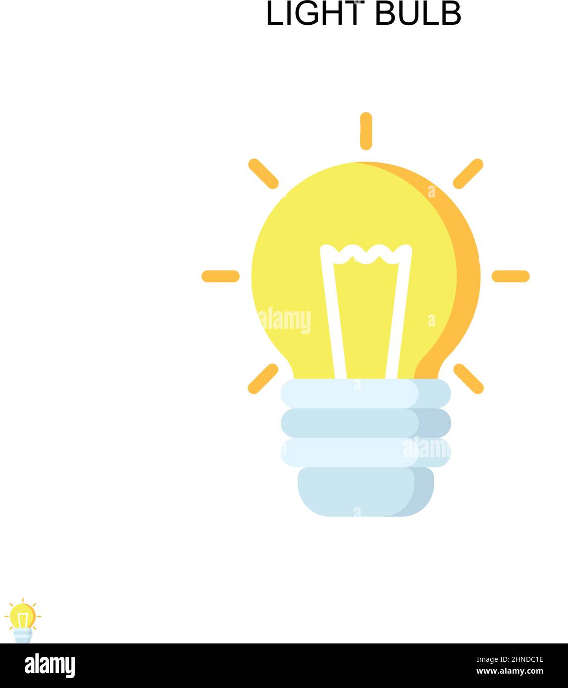 Light bulb Simple vector icon. Illustration symbol design template for ...