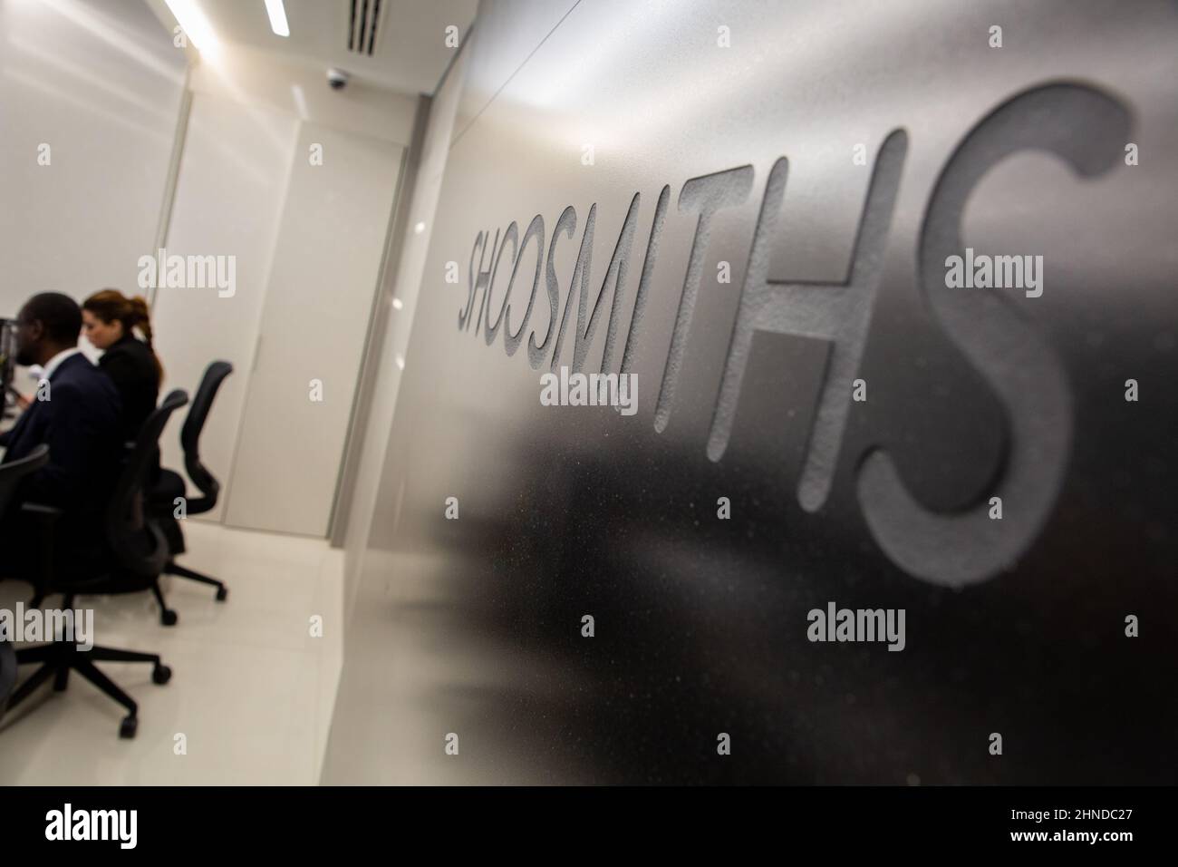 Shoosmiths Law Firm in London, inside reception Stock Photo - Alamy