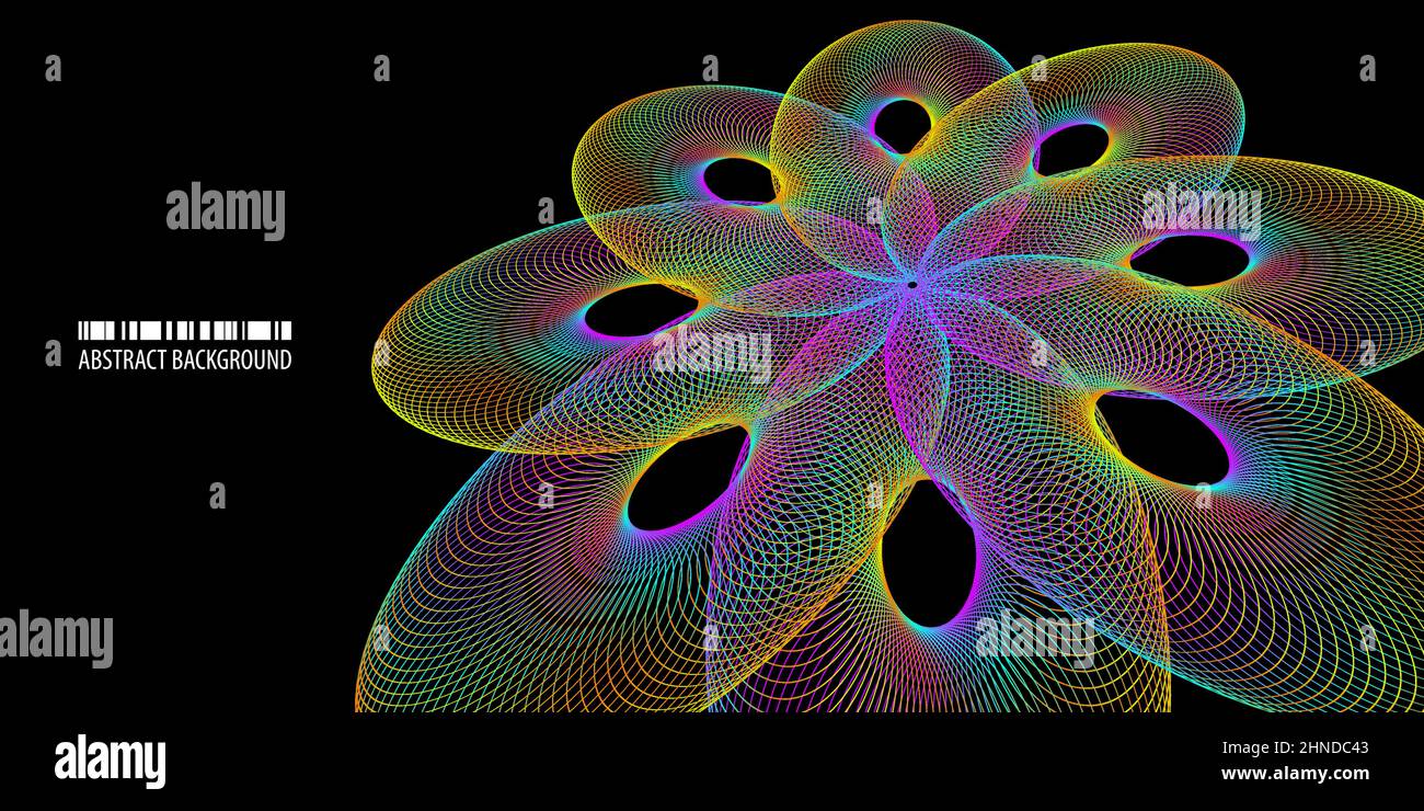 Abstract geometric vector background with blended shapes Stock Vector ...