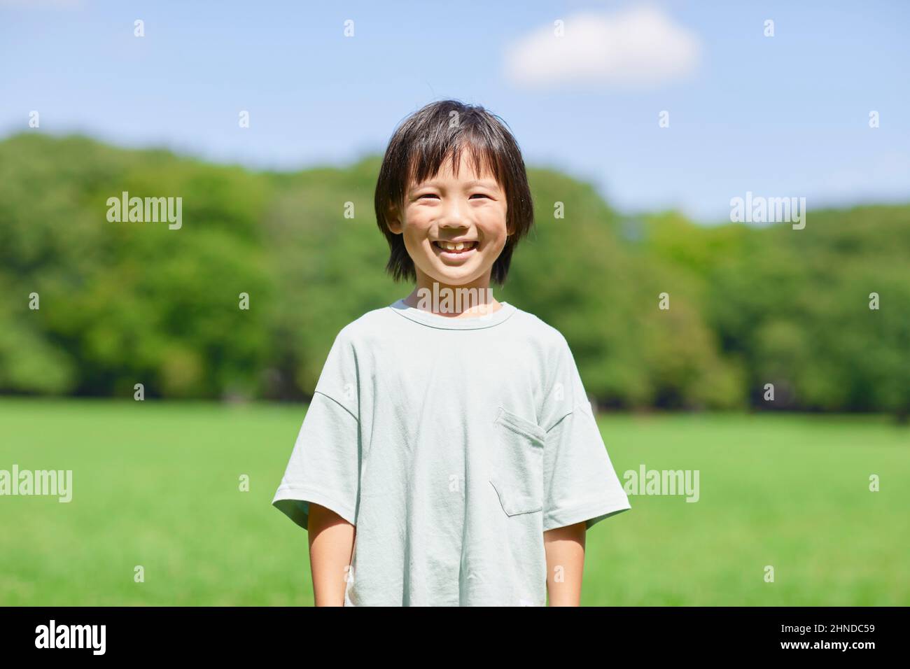 Smiling Japanese Boy Stock Photo - Alamy
