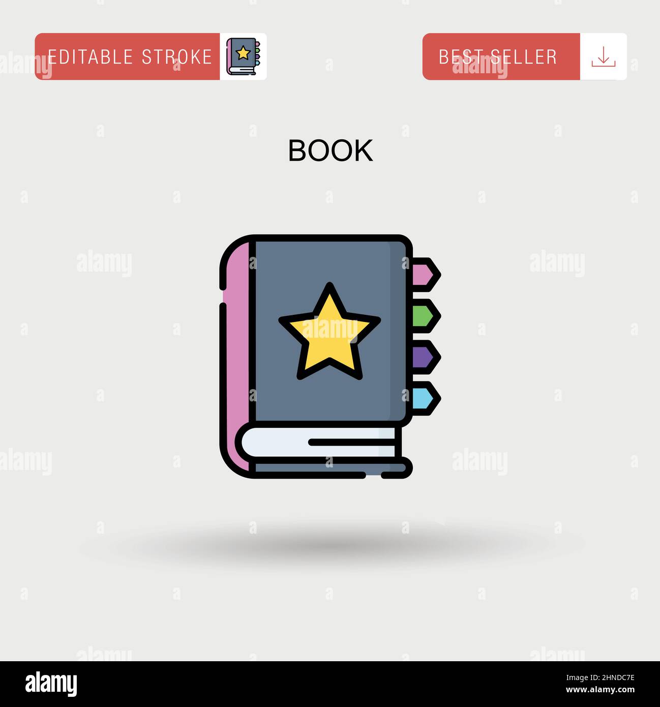 Book Simple vector icon Stock Vector Image & Art - Alamy
