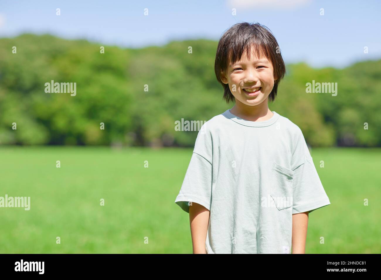 Japanese Boy With A Smile Stock Photo - Alamy