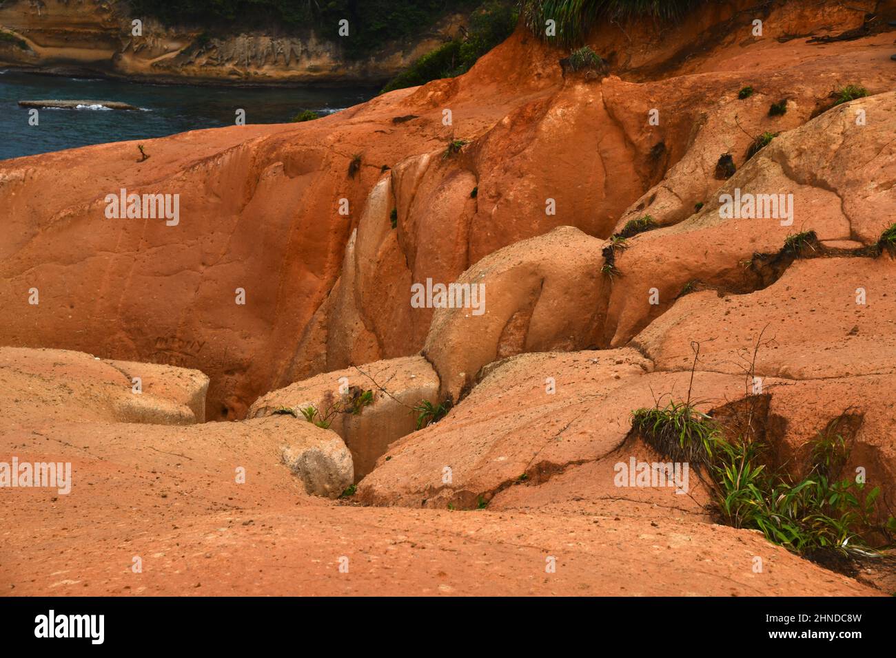 Red Rock formation, Calibishe Dominica Stock Photo - Alamy