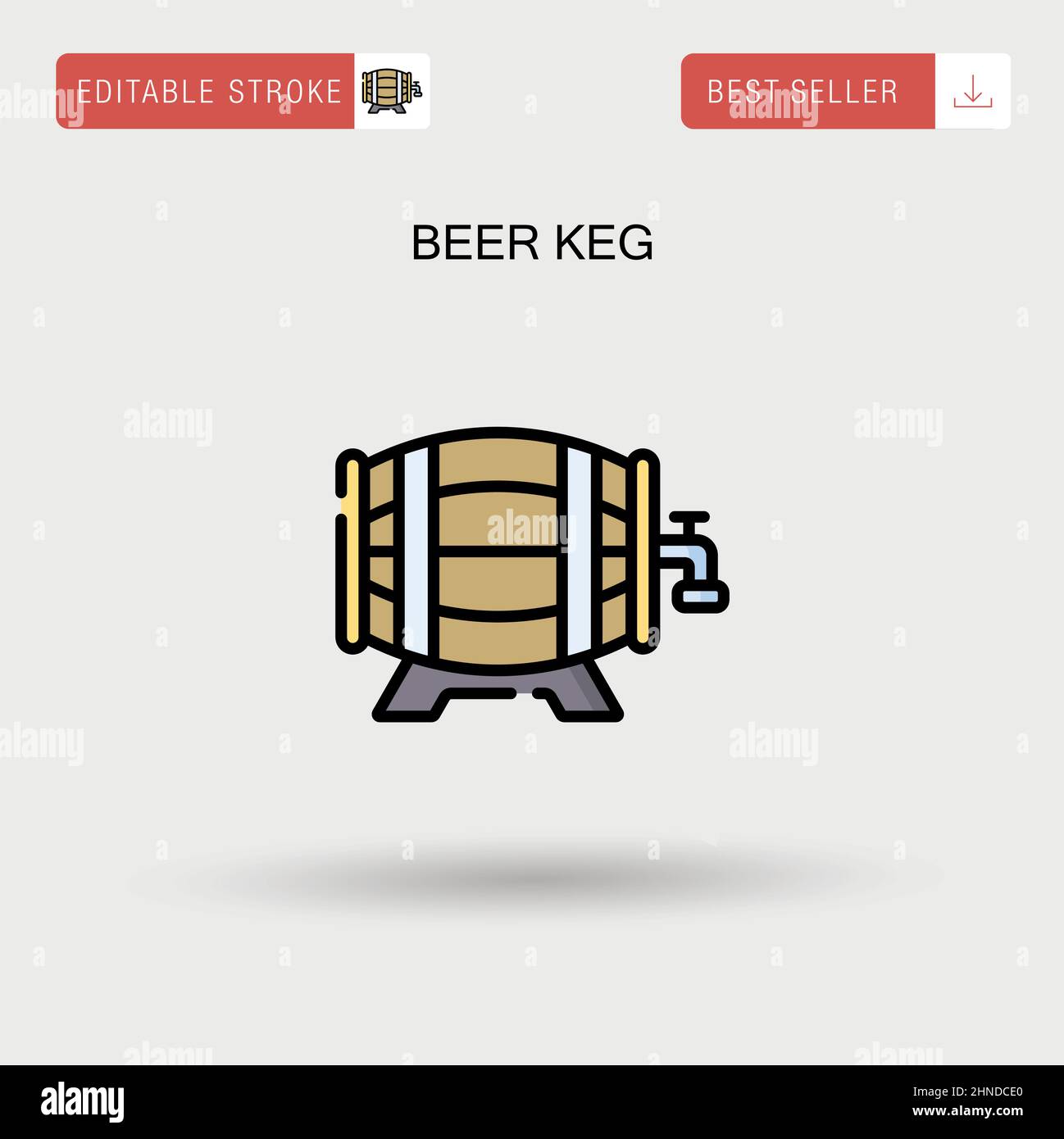 Beer keg Simple vector icon Stock Vector Image & Art - Alamy