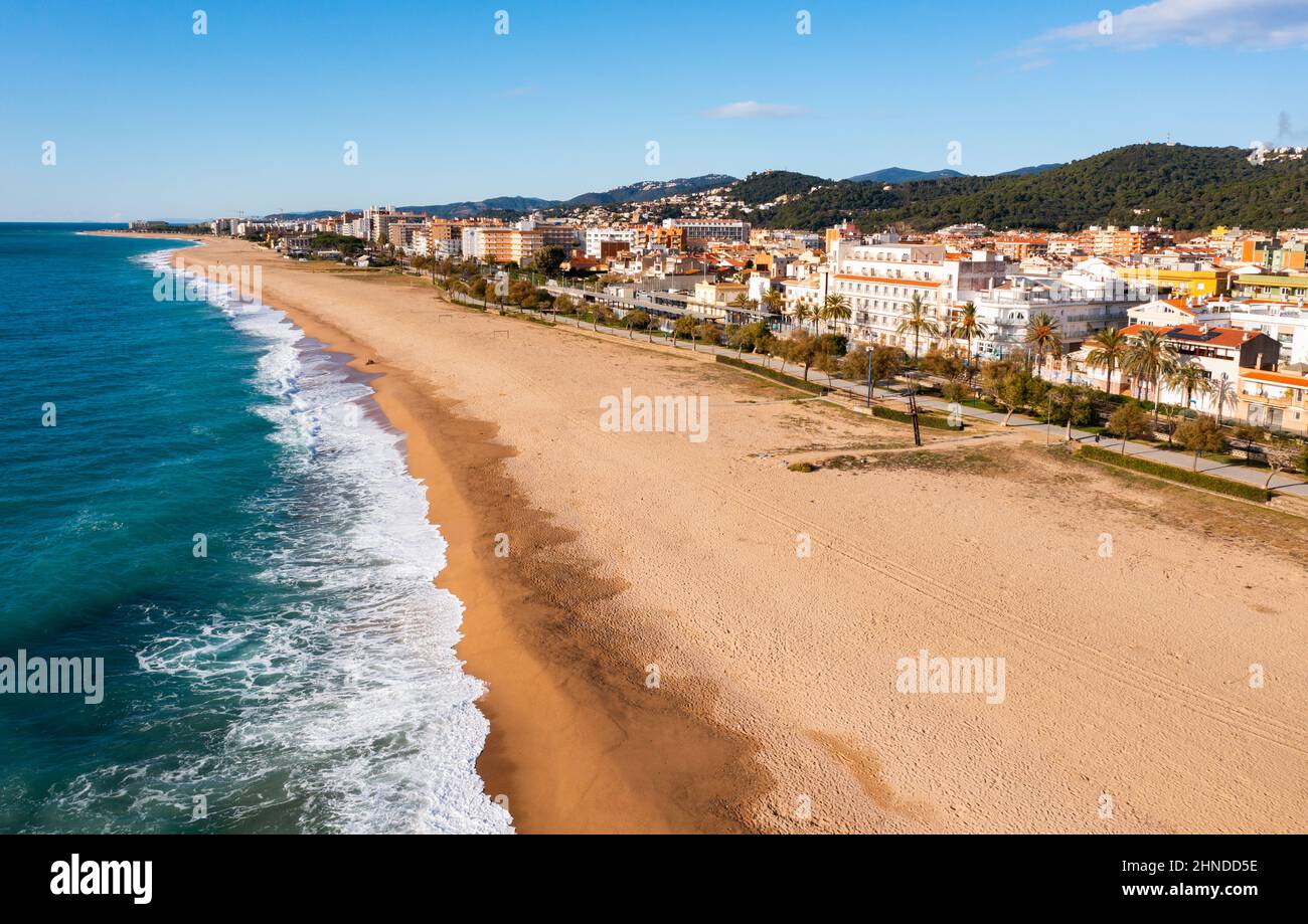 Aerial view of Malgrat de Mar, Spain Stock Photo - Alamy