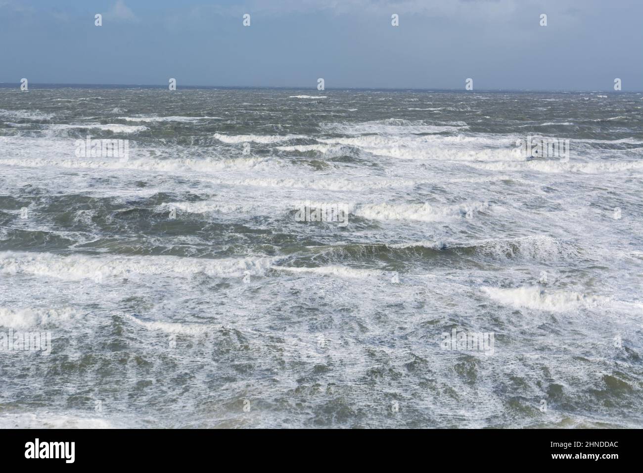 Coastal landscape of the island of Sylt after the storm surge Stock ...