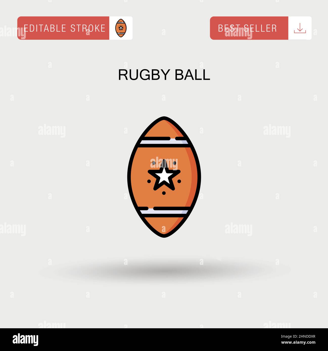 Rugby ball Simple vector icon Stock Vector Image & Art - Alamy