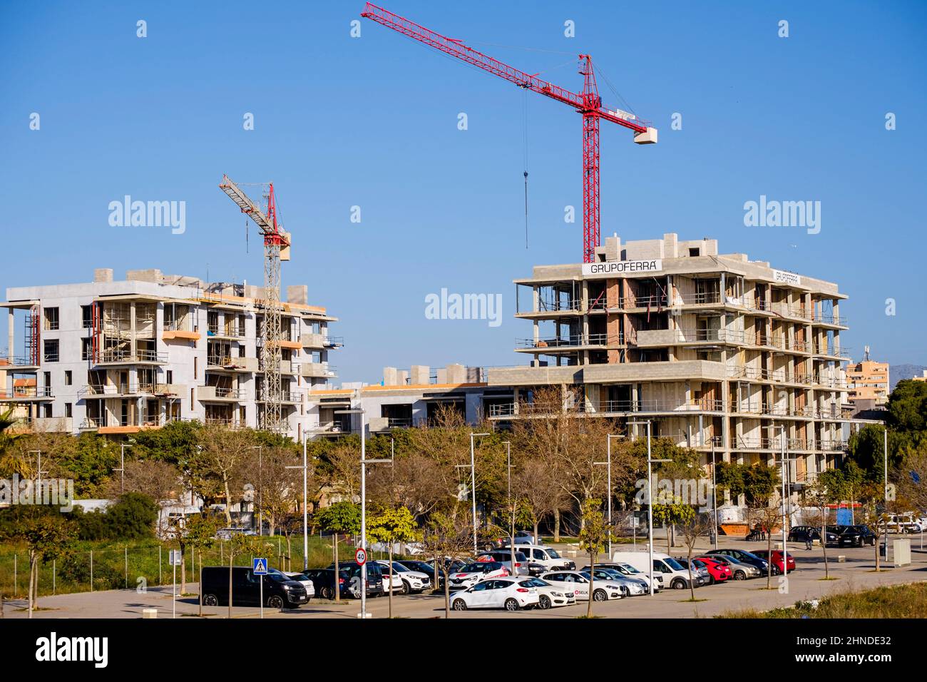 apartment building under construction, Polígono de Levante, Palma ...