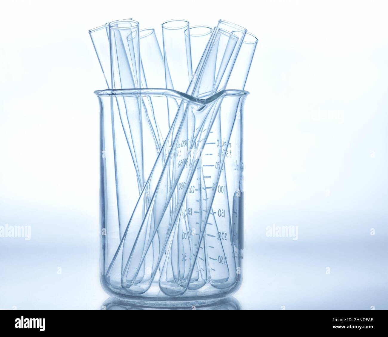 test tubes placed in a beaker Stock Photo - Alamy