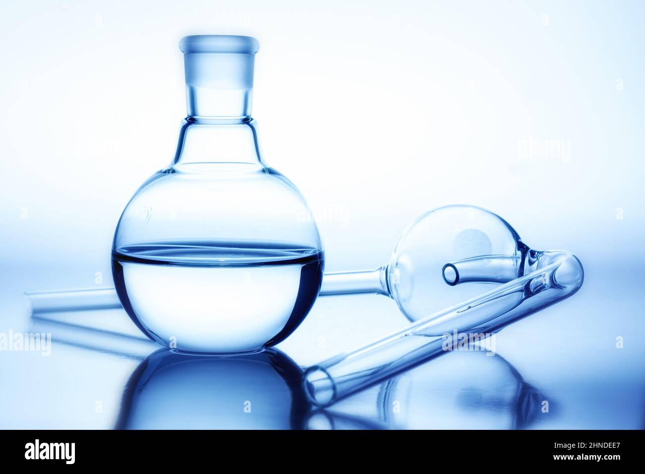 Flat Bottom Flask used in chemistry Stock Photo - Alamy
