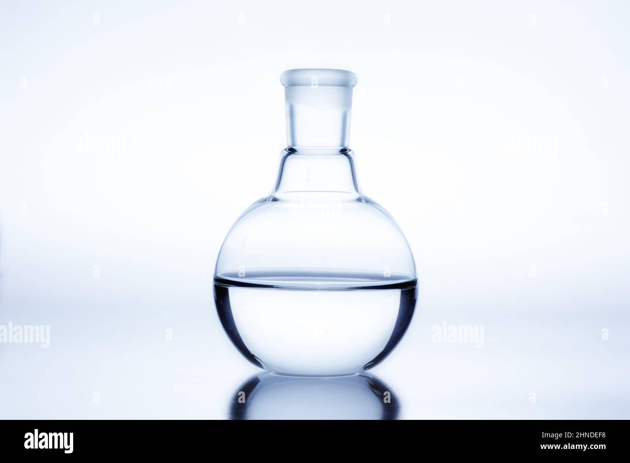 Flat bottom distillation flask Stock Photo - Alamy