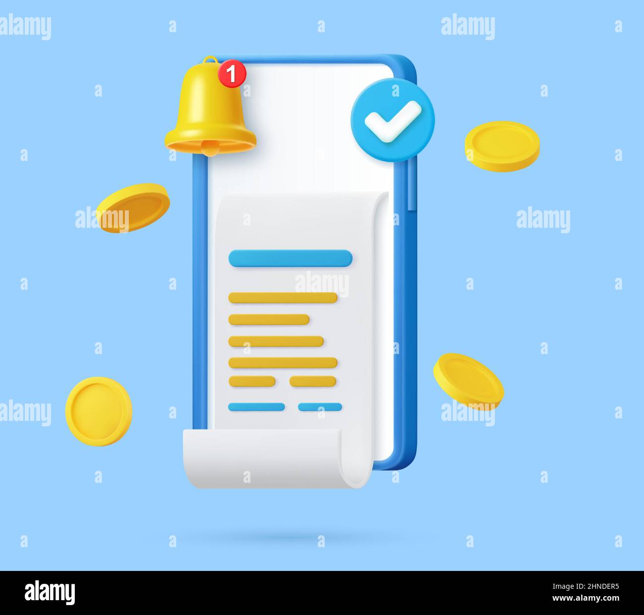 3D bill payment Stock Vector Image & Art - Alamy