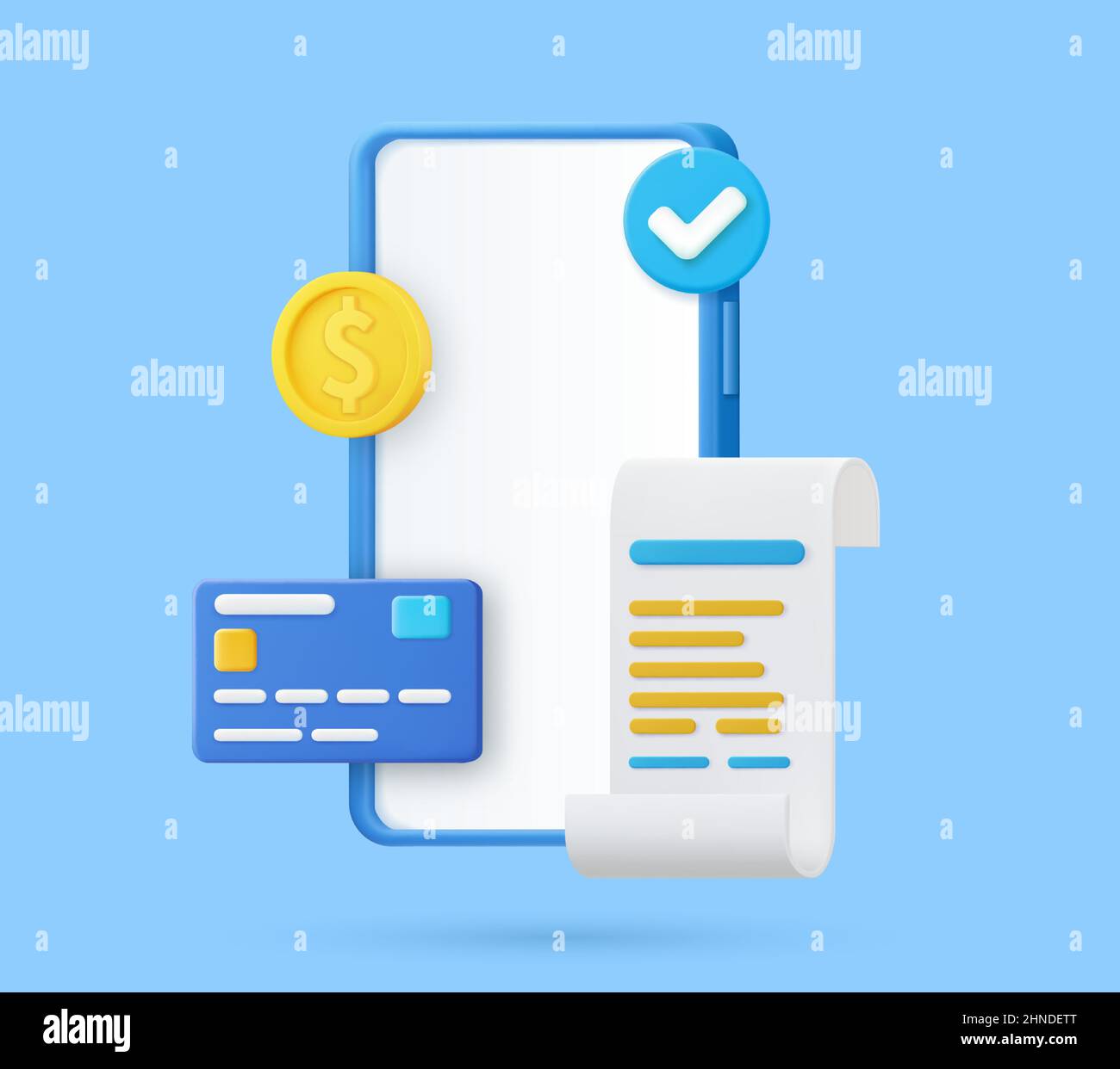 3D bill payment Stock Vector Image & Art - Alamy
