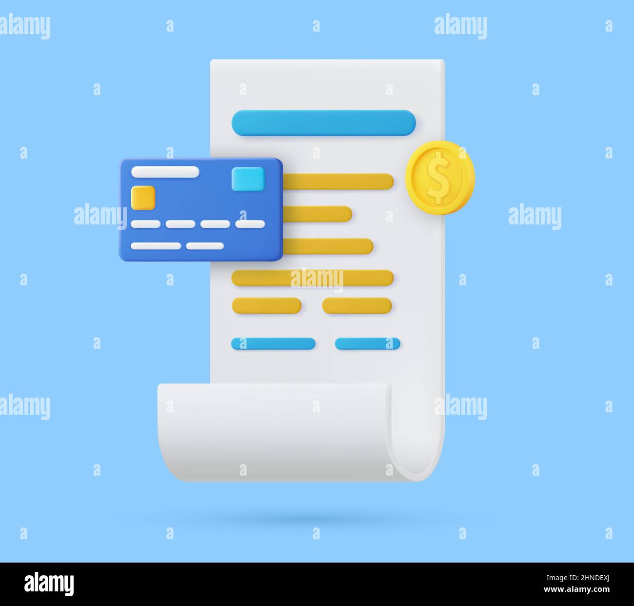 3D bill payment Stock Vector Image & Art - Alamy