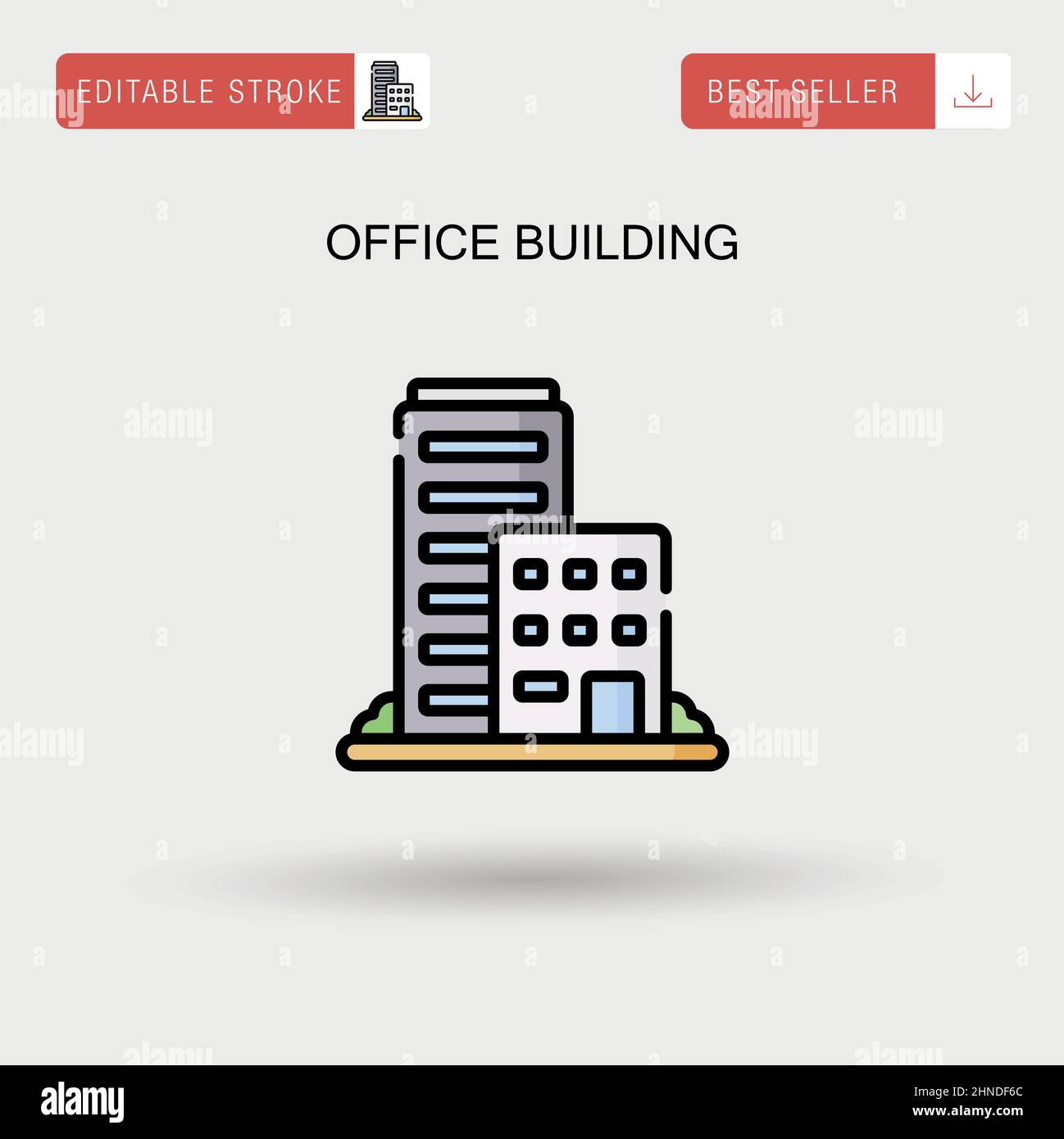Office building Simple vector icon Stock Vector Image & Art - Alamy