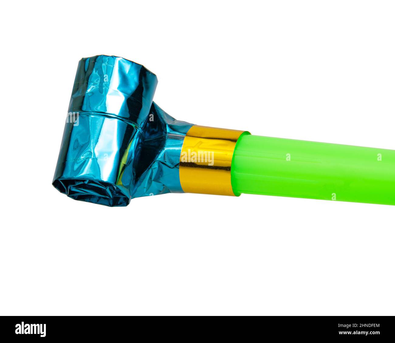 Party foil horn noisemaker for carnival isolated on the white ...