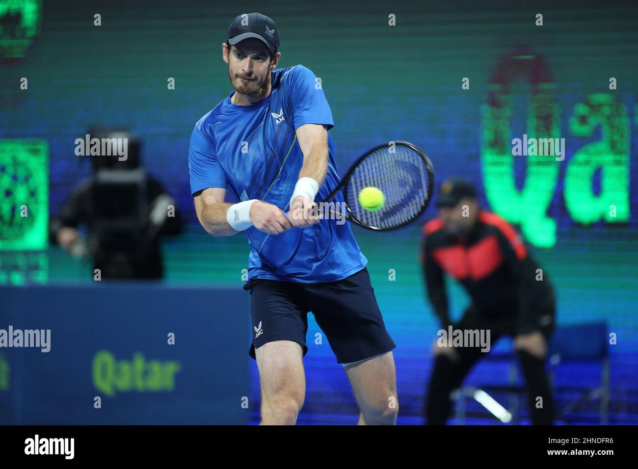 Andy Murray of Great Britain in action during his Round of 32 match ...