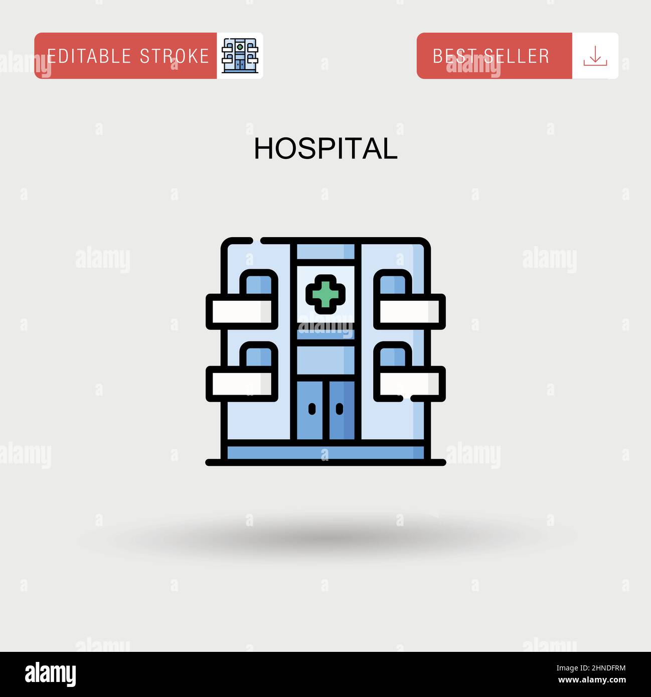 Hospital Simple vector icon Stock Vector Image & Art - Alamy