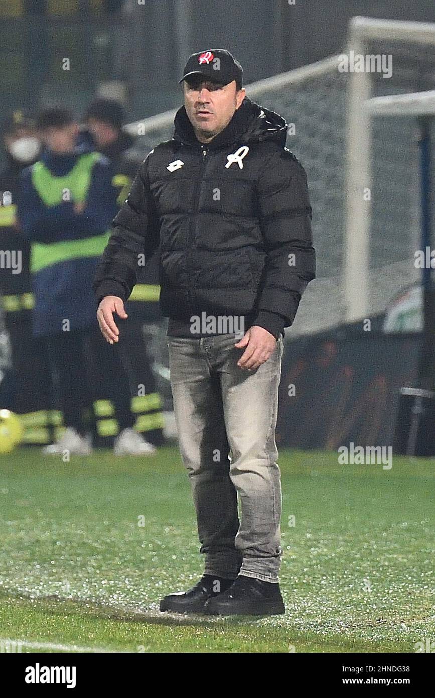 Arena Garibaldi, Pisa, Italy, February 15, 2022, Head coach of Vicenza ...