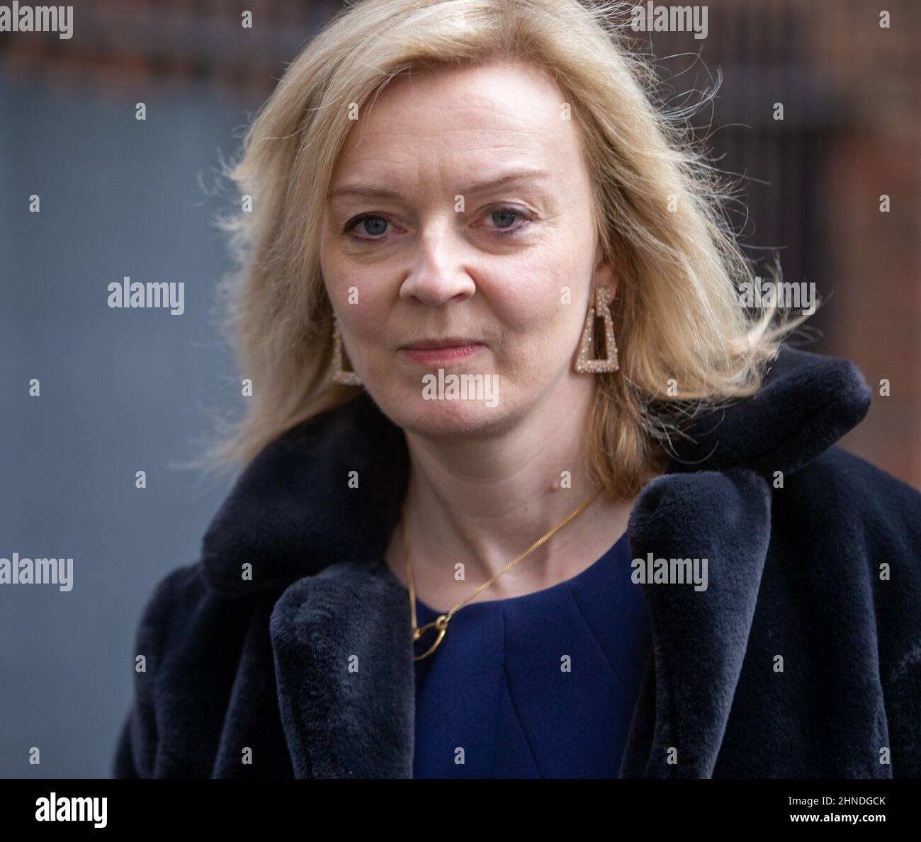 London, England, UK. 16th Feb, 2022. Foreign Secretary LIZ TRUSS is ...