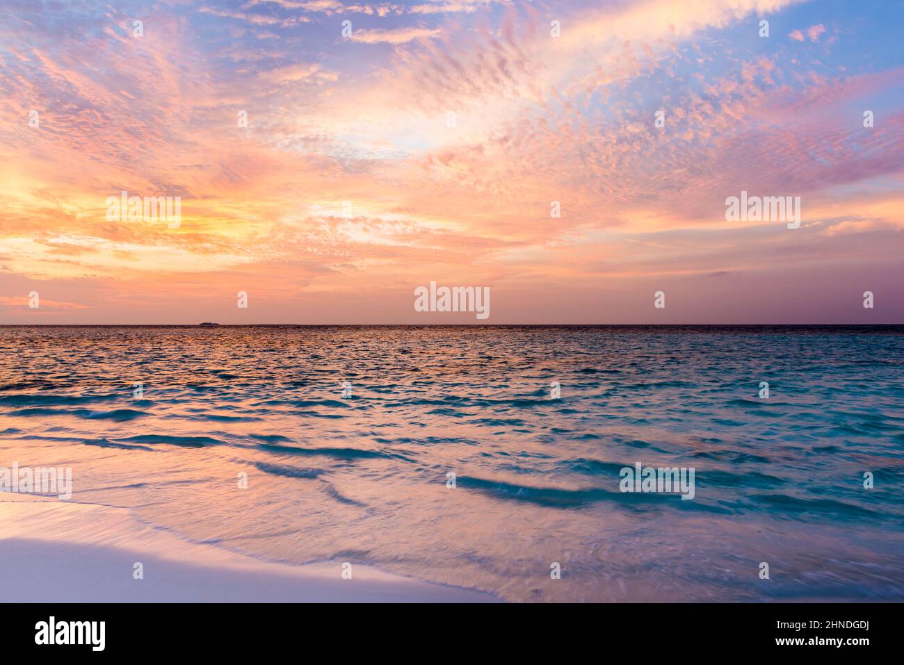 Maldives background sunset over hi-res stock photography and images - Alamy