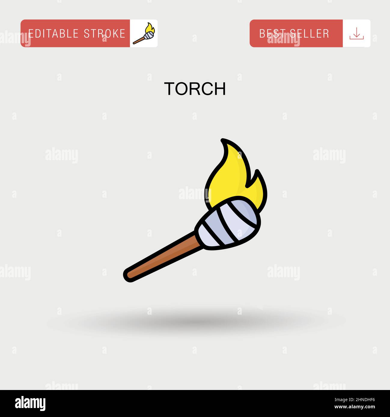 Torch Simple vector icon Stock Vector Image & Art - Alamy